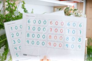 Los Números Largos Montessori con Imprimible para descargar Gratis ...